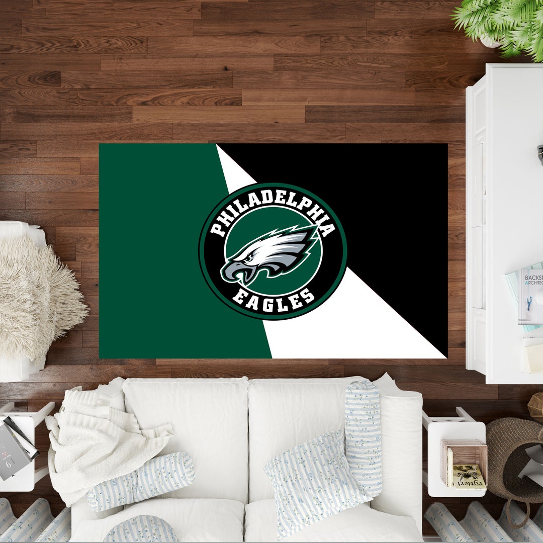 Philadelphia Eagles Rug, Sports Area Rug, Kids Room Decor - Etsy