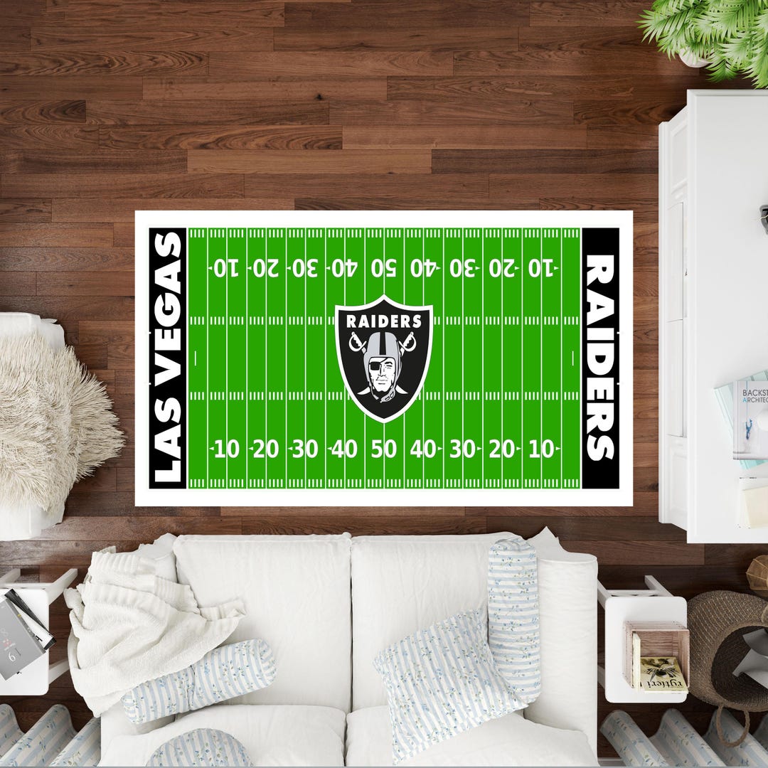 American Football Las Vegas Raiders Rug, Kids Room Rug, Personalized ...