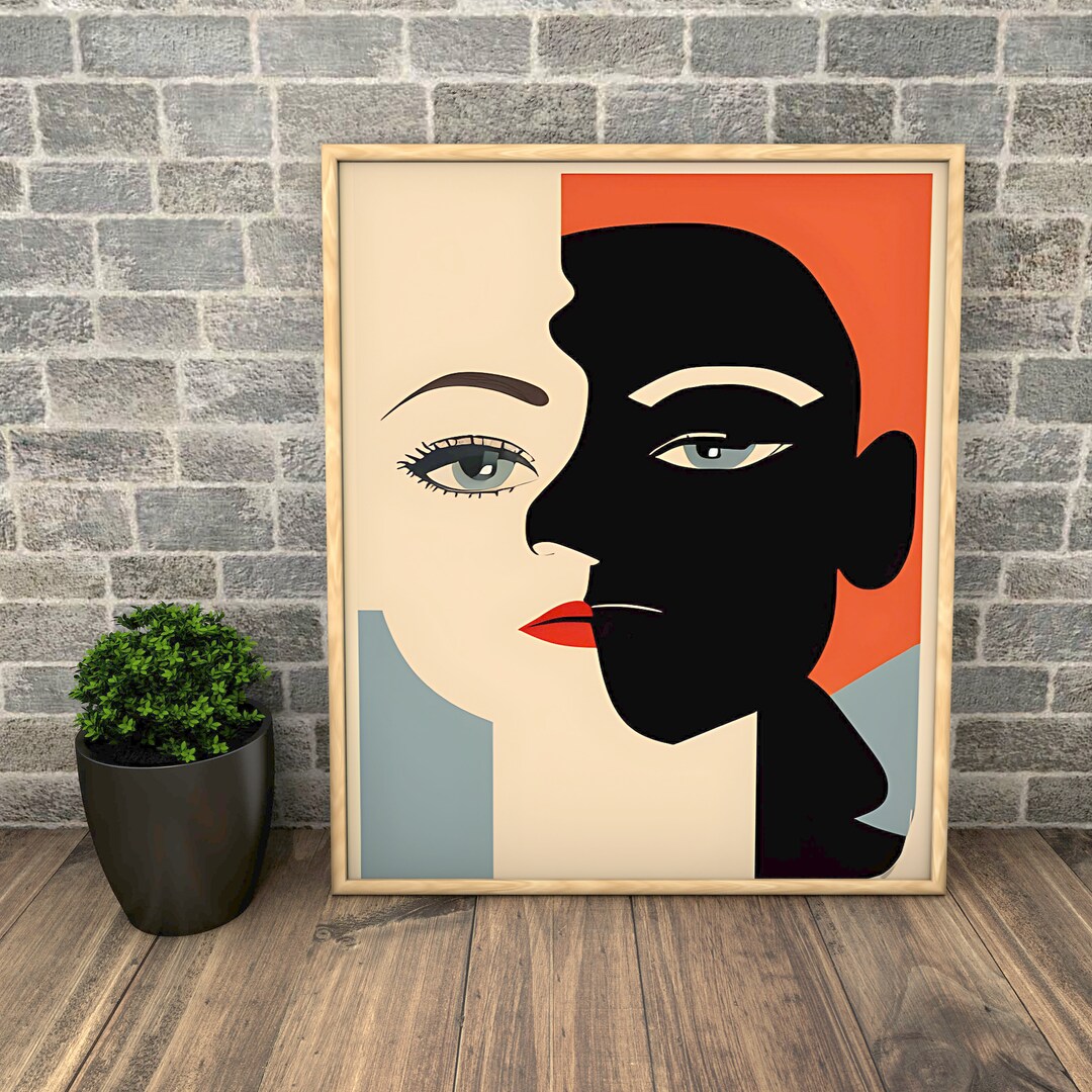 Abstrakte druckbare Wandkunst, Frau Wandkunst, moderne Wandkunst-Dekor, abstrakte Wandkunst ...