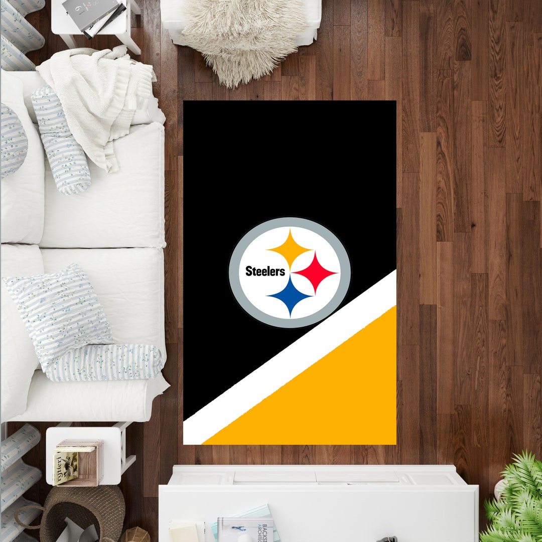 American Football Rug, Pittsburgh Steelers, Kids Room Rug, Personalized ...