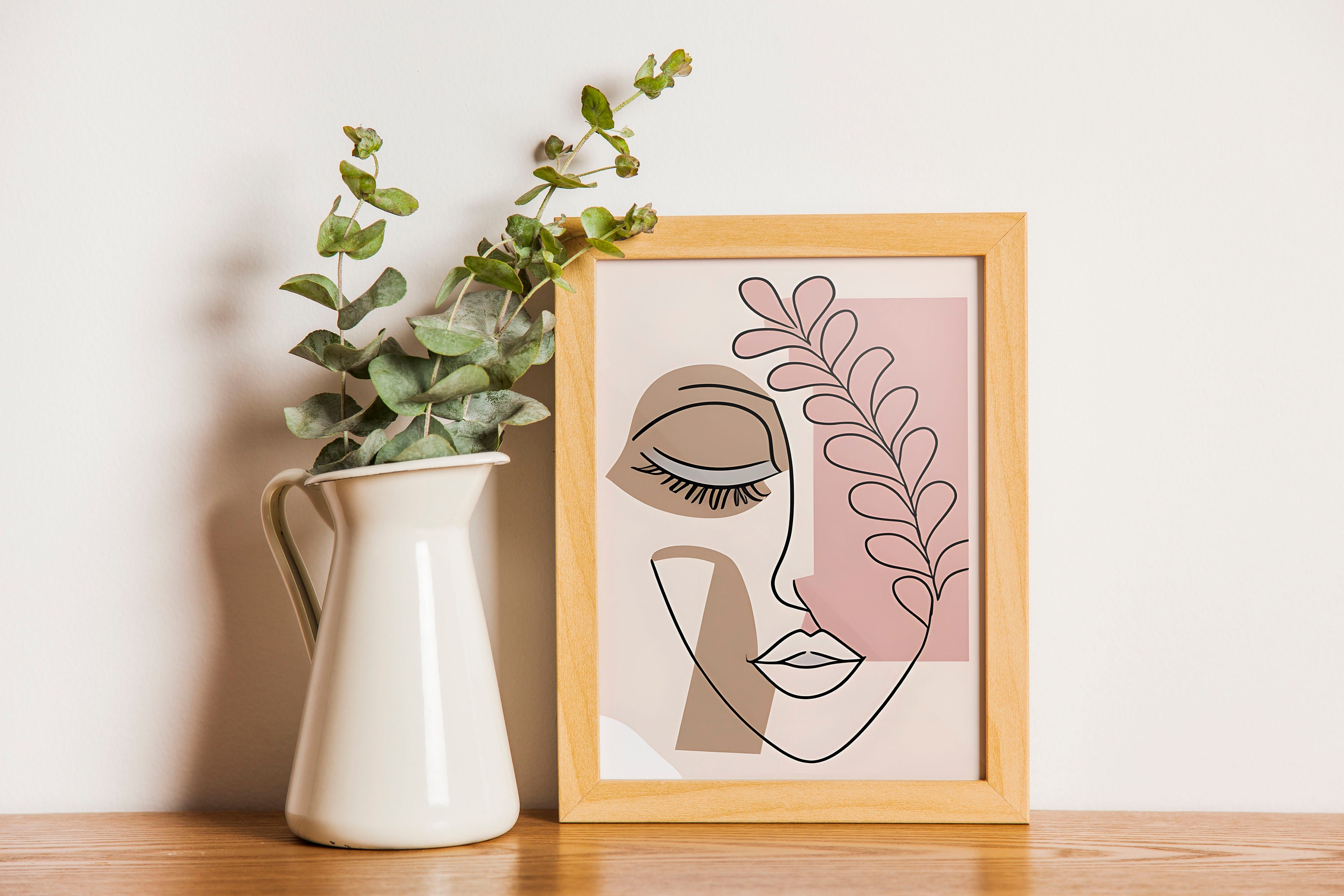 Abstract Printable Wall Art, Face Wall Art, Modern Wall Art Decor ...
