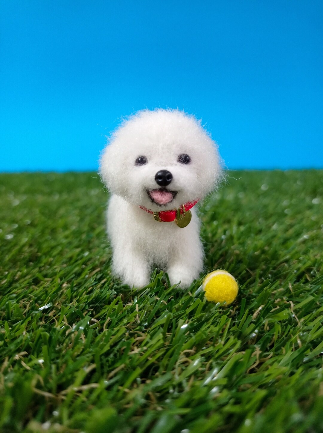 Miniature Maltese, Dollhouse Little Dog 1:12, Maltese Figurine, Needle ...