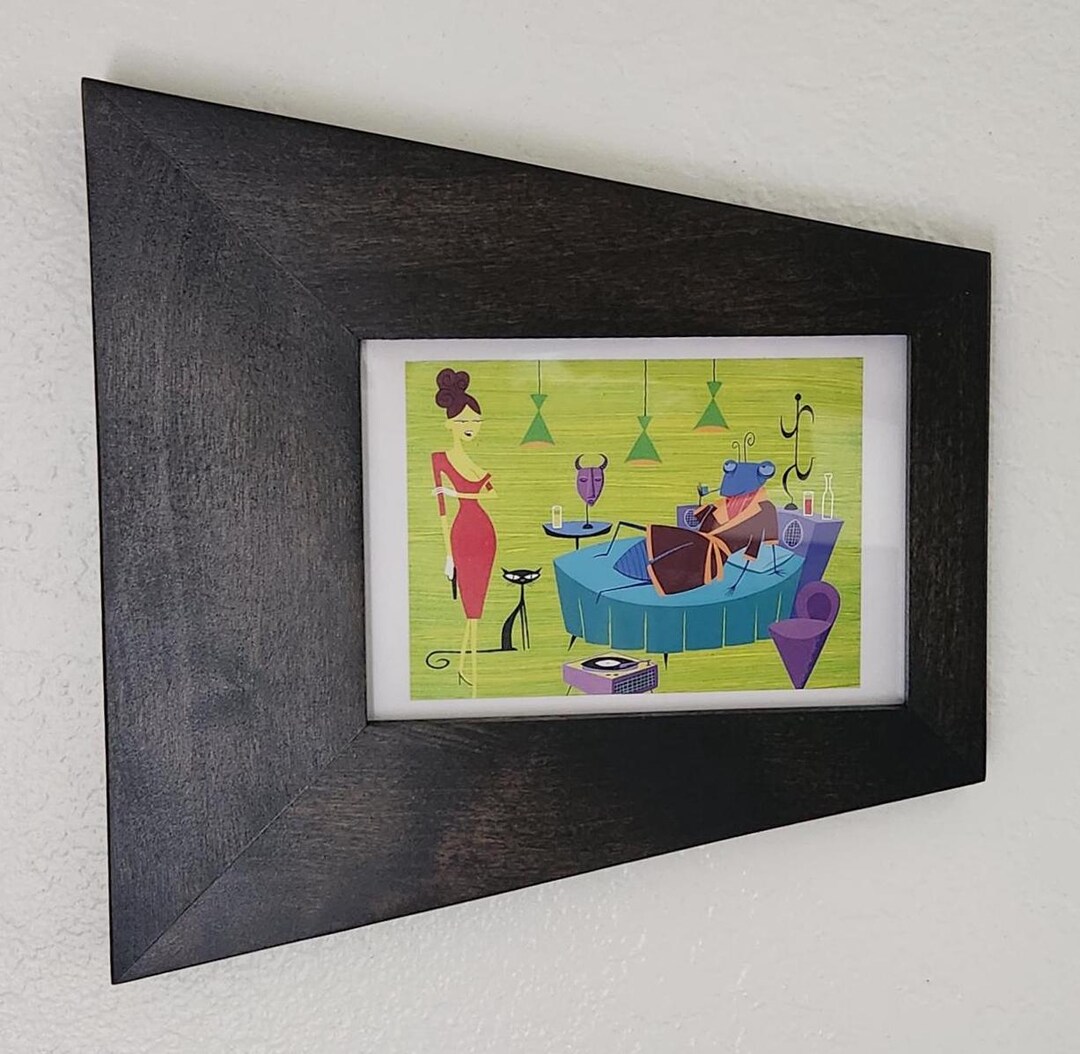 Mid Century Modern, Wood Picture Frame, MCM, 5x7, 8x10, 11x14, 11x17 ...