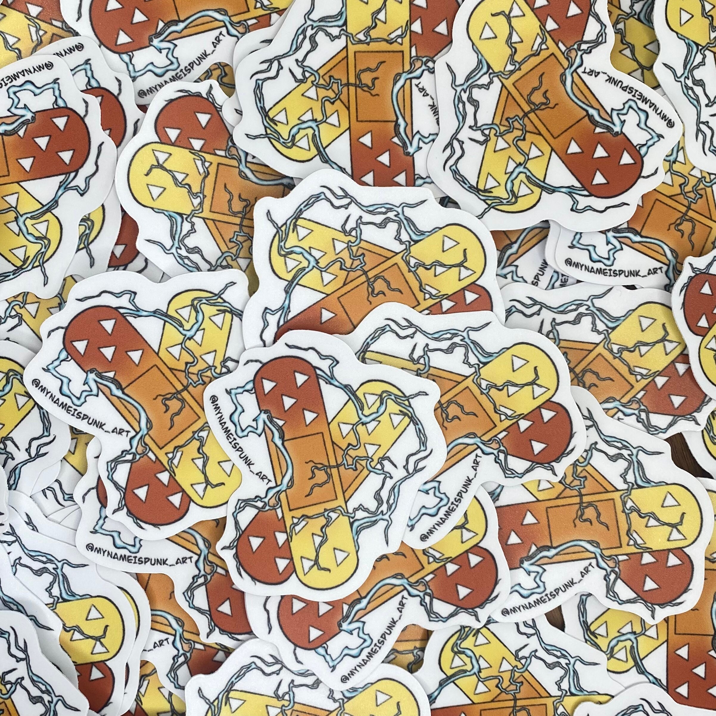 Anime Lightning Sticker - Etsy