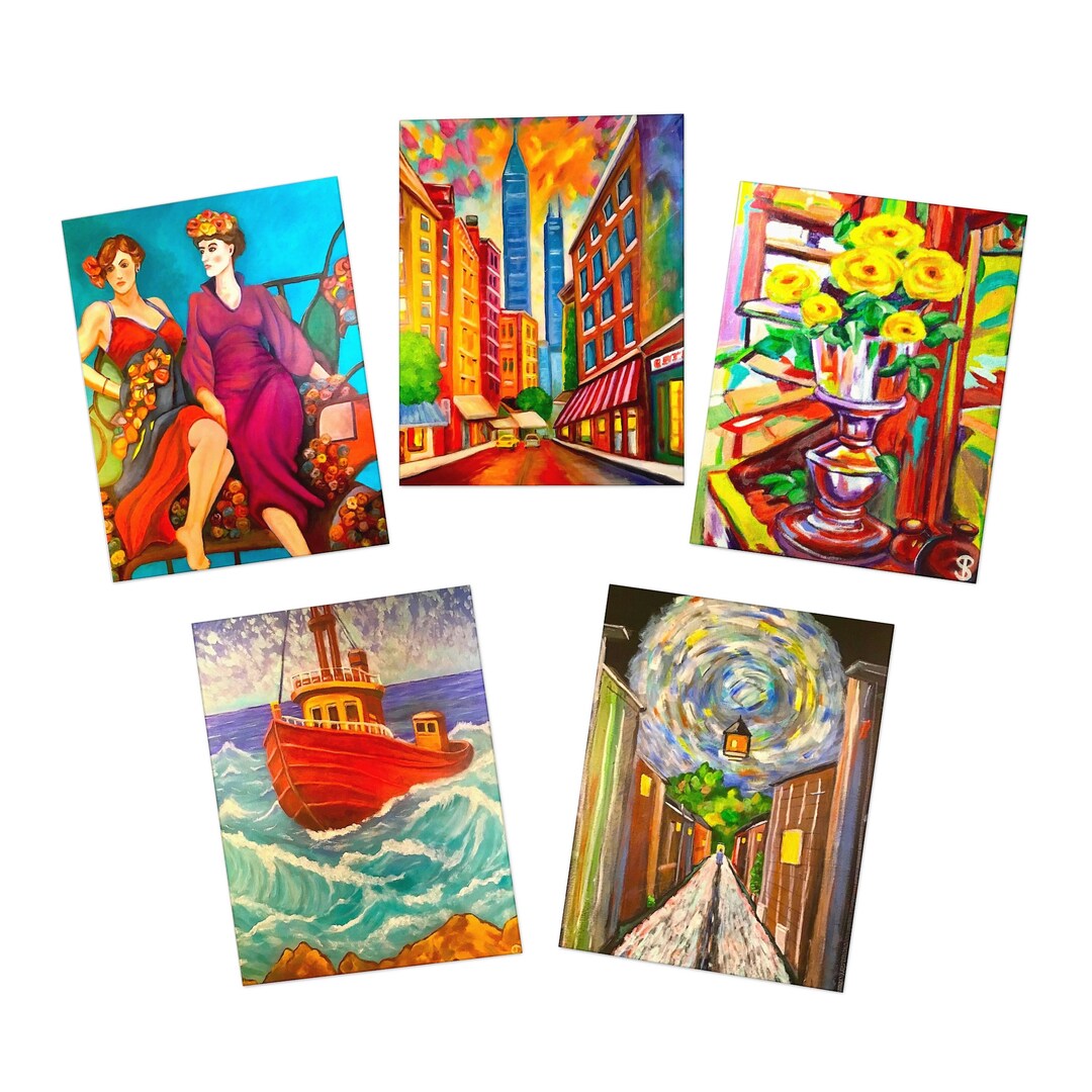 Colorful Neo-impressionist Fine Art by Stew Bradley Multi-design ...