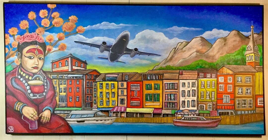 Raising Mace Oil Painting Original on Canvas Handmade Wall Hanging Fine ...