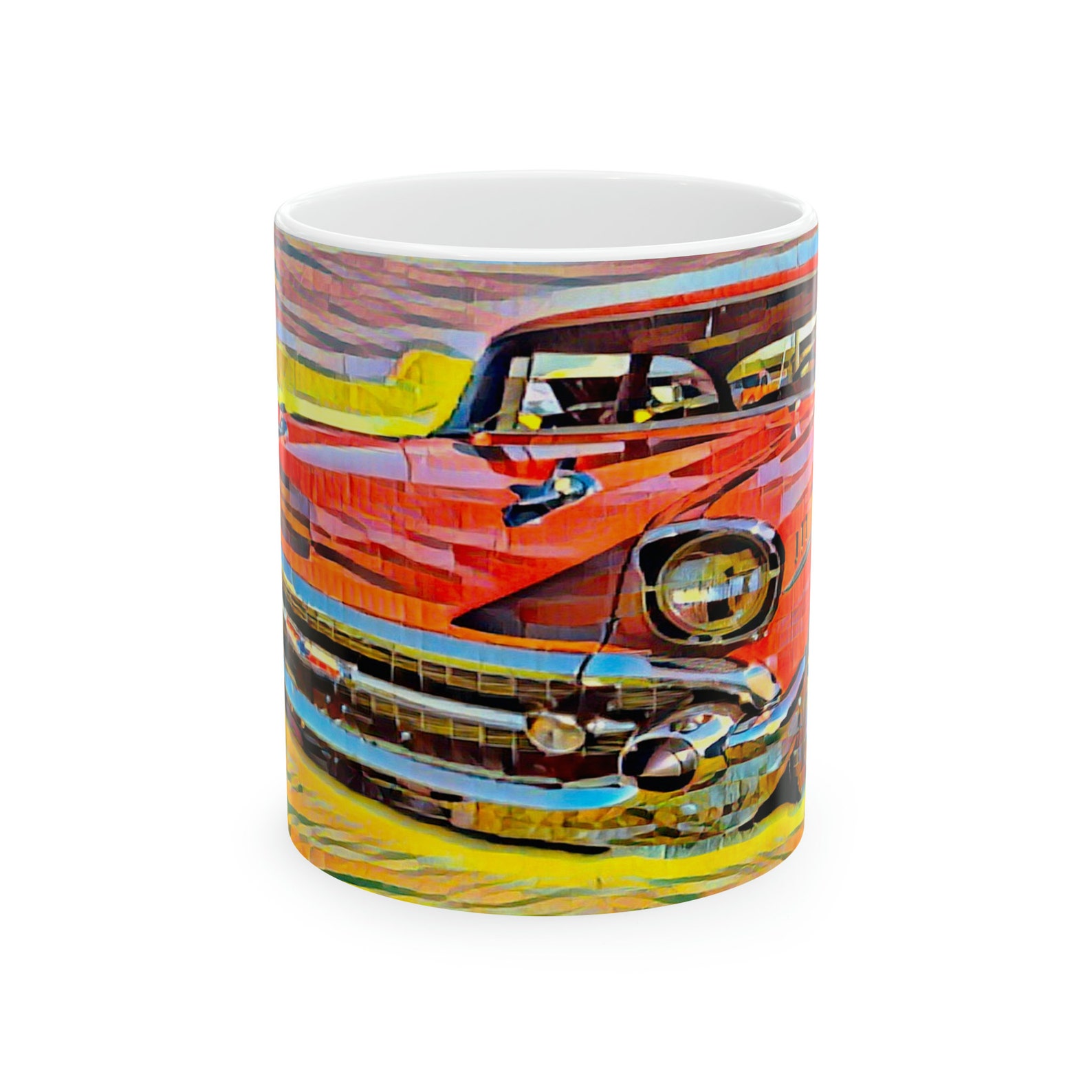 Hot Rod Enhanced Photography by Stew Bradley Colorful Ceramic Mug ...