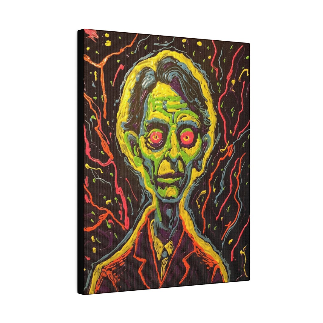 Undead Zombie Groom Creepy Halloween Painting Printed on Canvas - Etsy