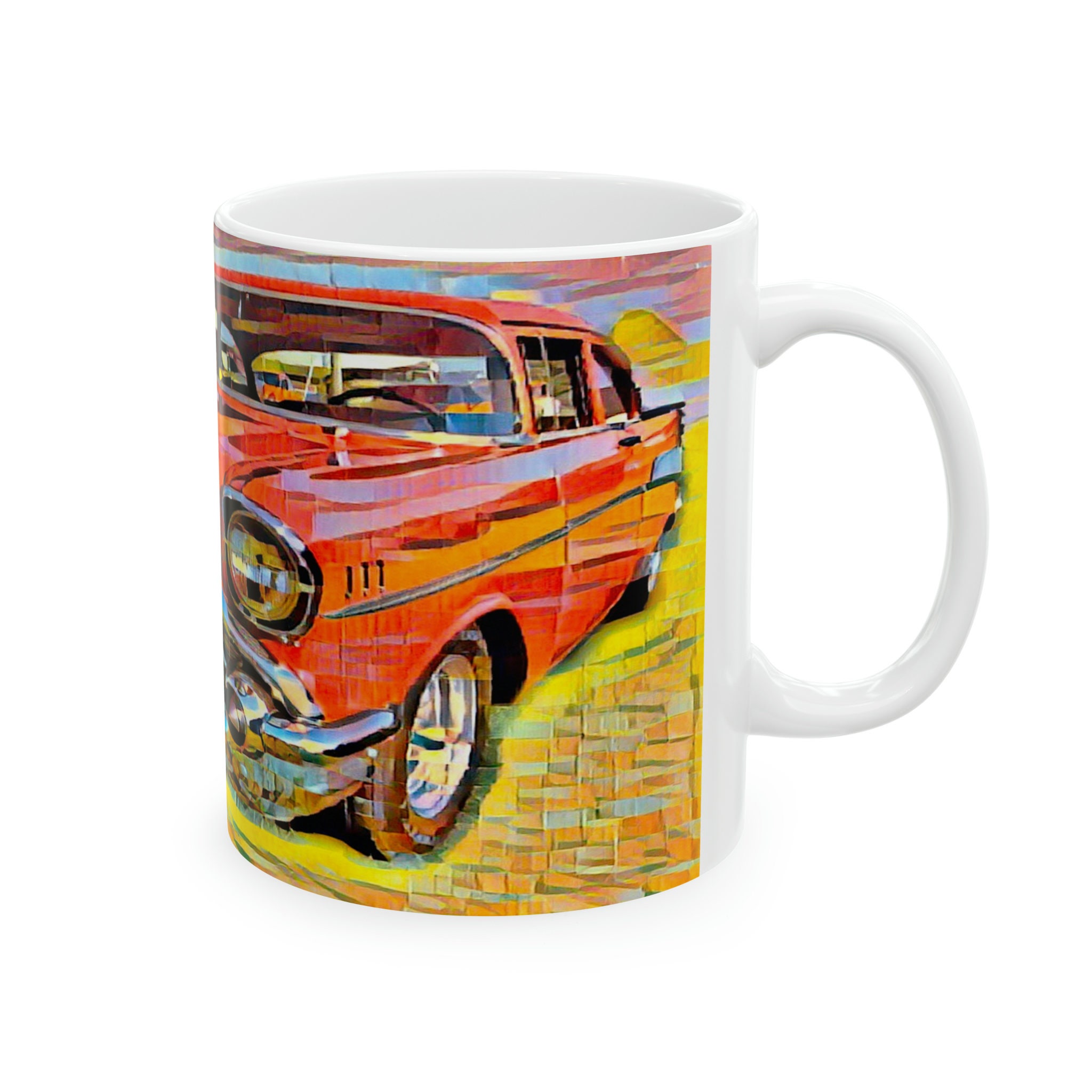 Hot Rod Enhanced Photography by Stew Bradley Colorful Ceramic Mug ...