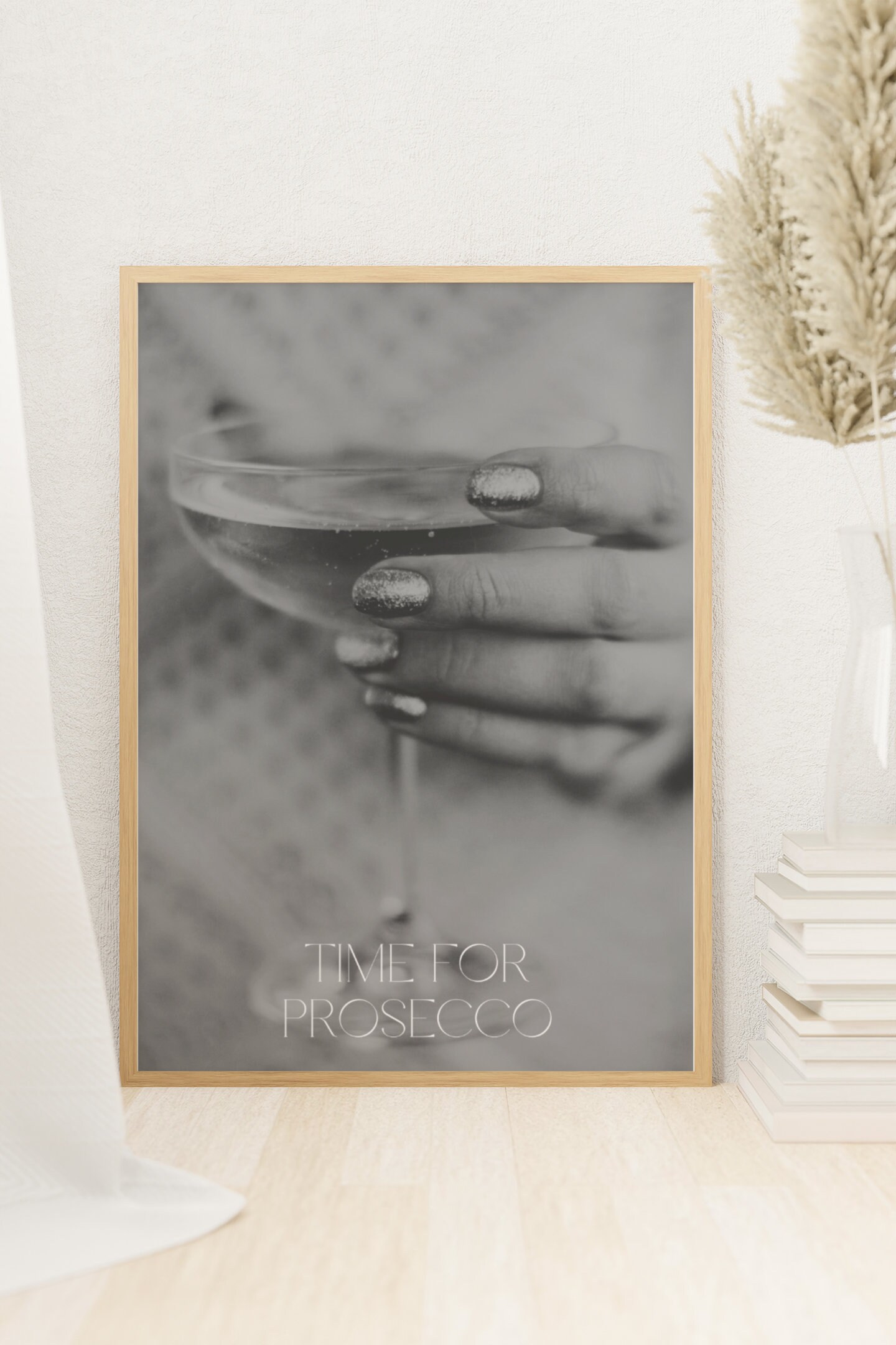 Digital Prosecco Poster Elegant Wall Art Time for Prosecco Decor Print ...