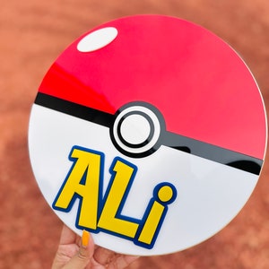 Pokeball Name Sign| Pokémon Inspired Decor| Home Decor| Game Room Name ...