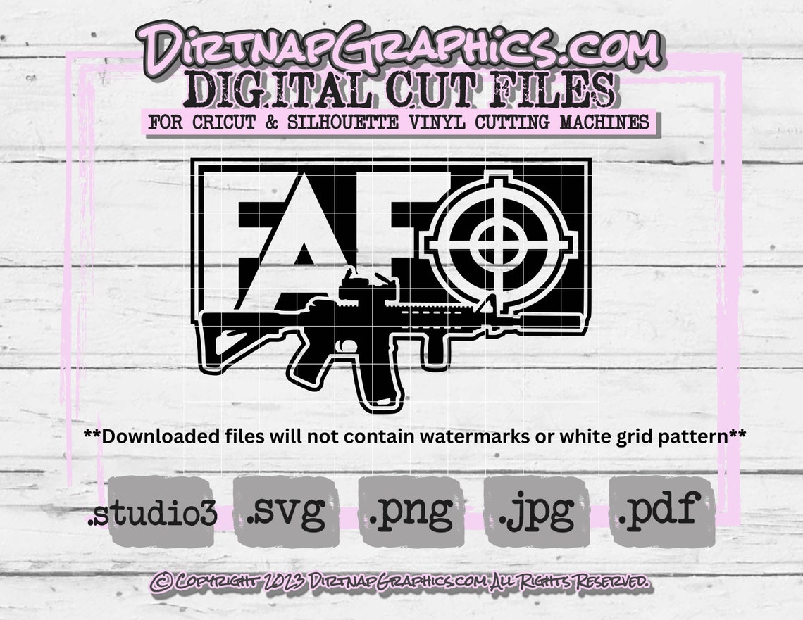 SVG - FAFO Scope With AR Cut File for Cricut & Silhouette Vinyl Cutting ...