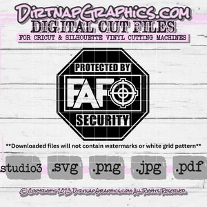 SVG ADT FAFO Crosshair Cut File for Cricut & Silhouette Vinyl Cutting ...