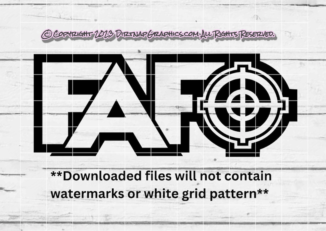 SVG - FAFO Scope Only No AR Cut File for Cricut & Silhouette Vinyl ...