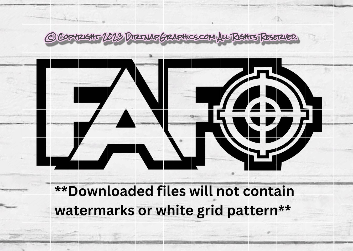 SVG - FAFO Scope Only No AR Cut File for Cricut & Silhouette Vinyl ...