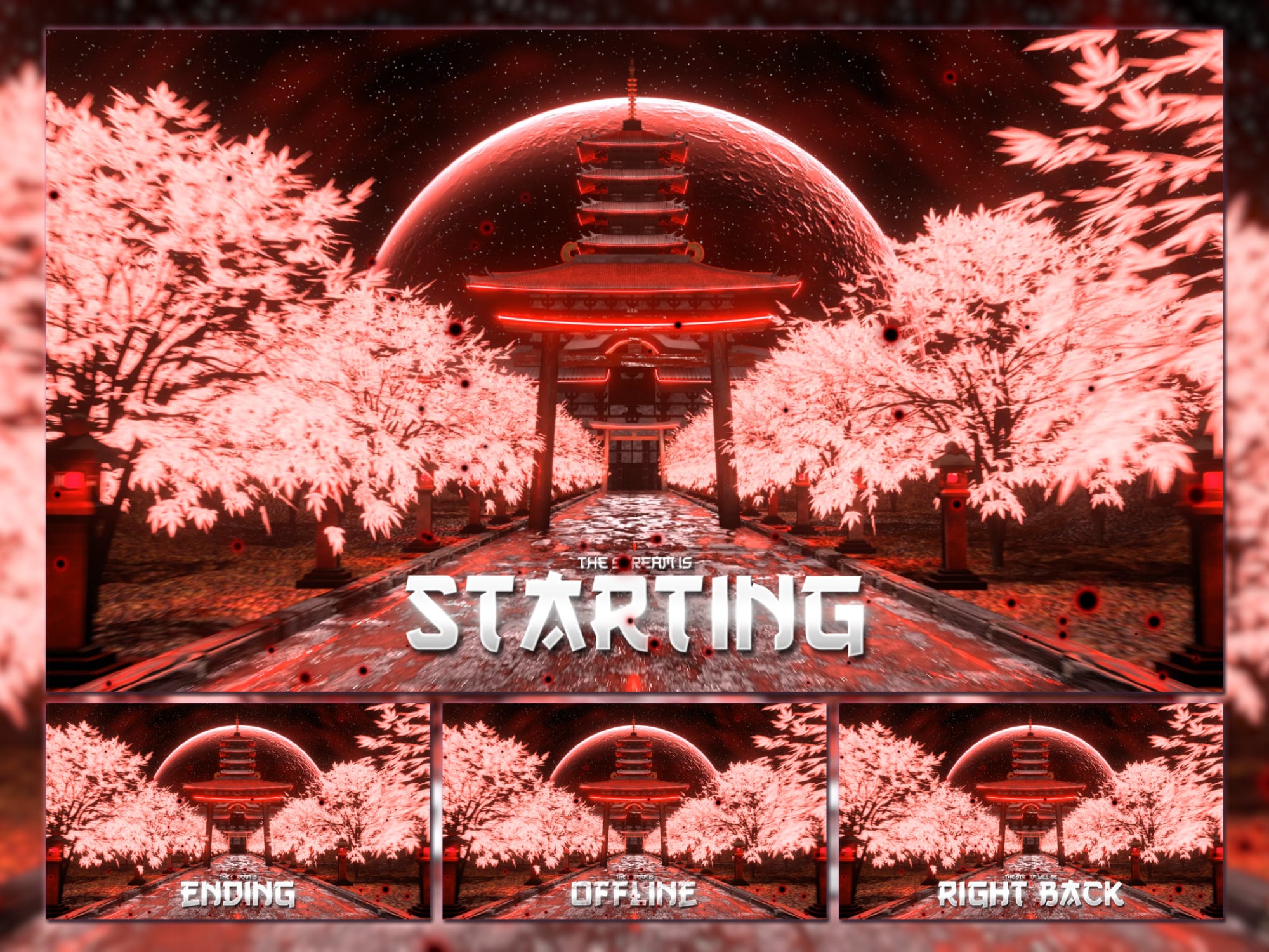 Japan Torii Gate Animated Twitch Stream Overlay Package - Etsy