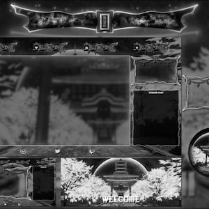 Dark Japan Torii Gate Animated Twitch Stream Overlay Package - Etsy