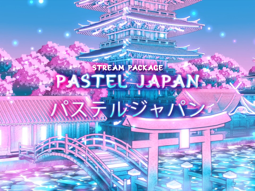 Pastel Japan Animated Twitch Overlay Package: Anime Stream Pack - Etsy
