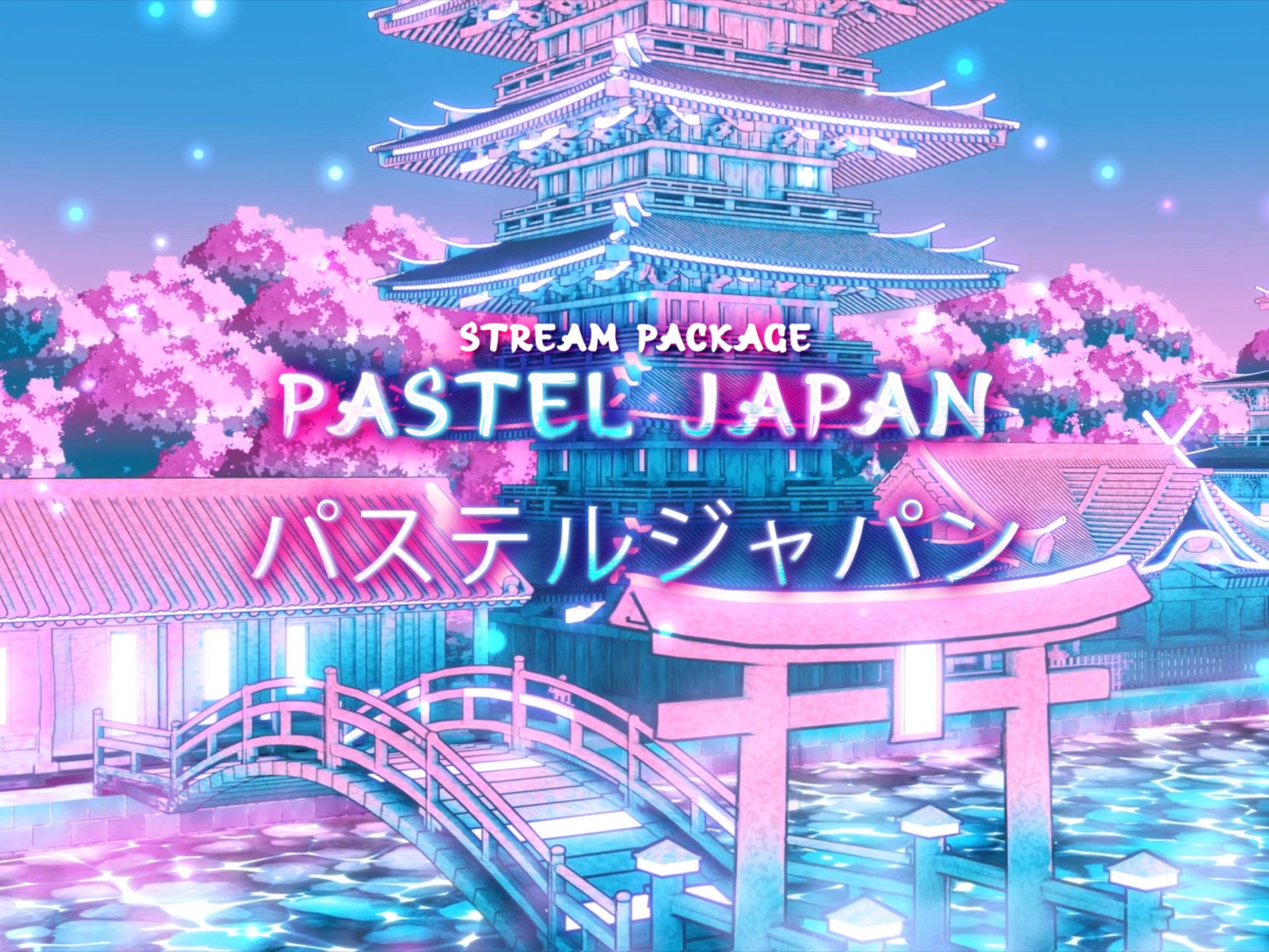 Pastel Japan Animated Twitch Overlay Package: Anime Stream Pack - Etsy