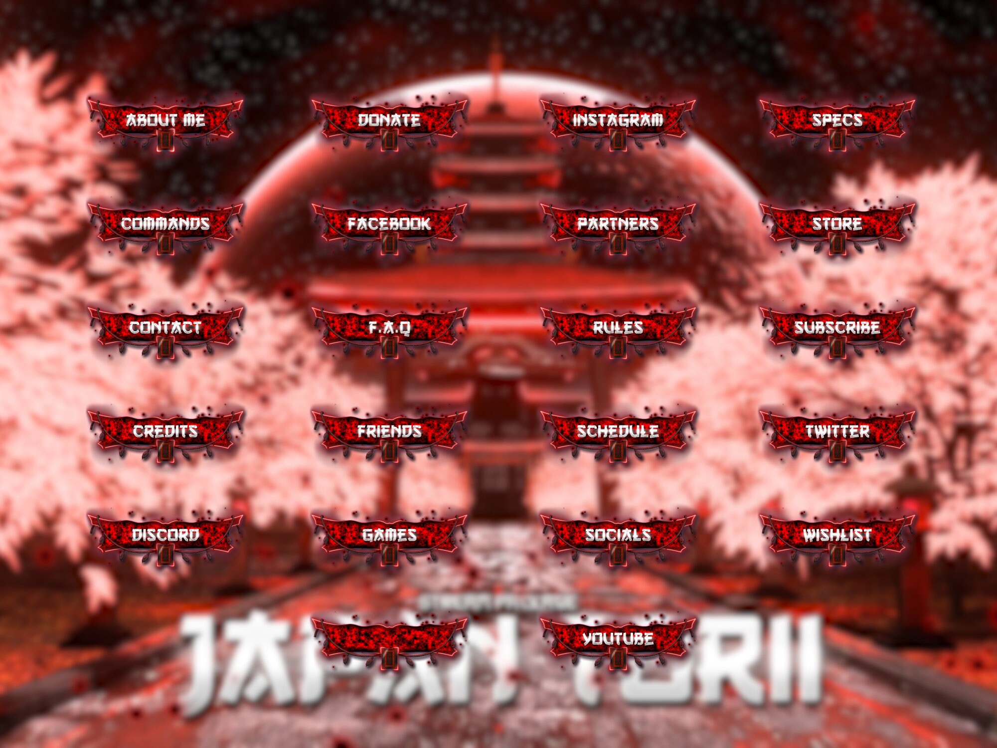 Japan Torii Gate Animated Twitch Stream Overlay Package - Etsy