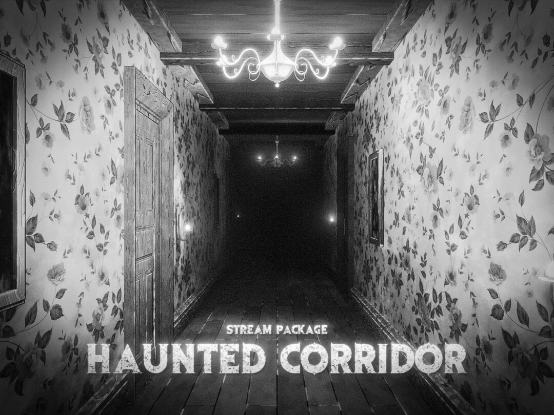 Dark Haunted Corridor Animated Twitch Overlay Package | Anime Horror ...