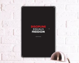 Jocko Willink Discipline Equals Freedom Motivational Poster - Etsy UK