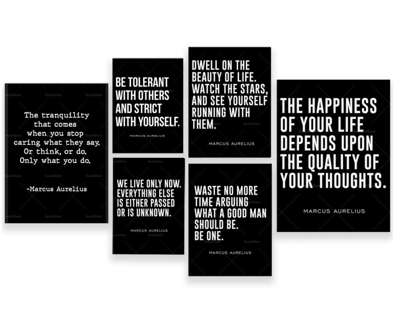 Marcus Aurelius Posters - Marcus Aurelius Stoicism Quotations Poster ...
