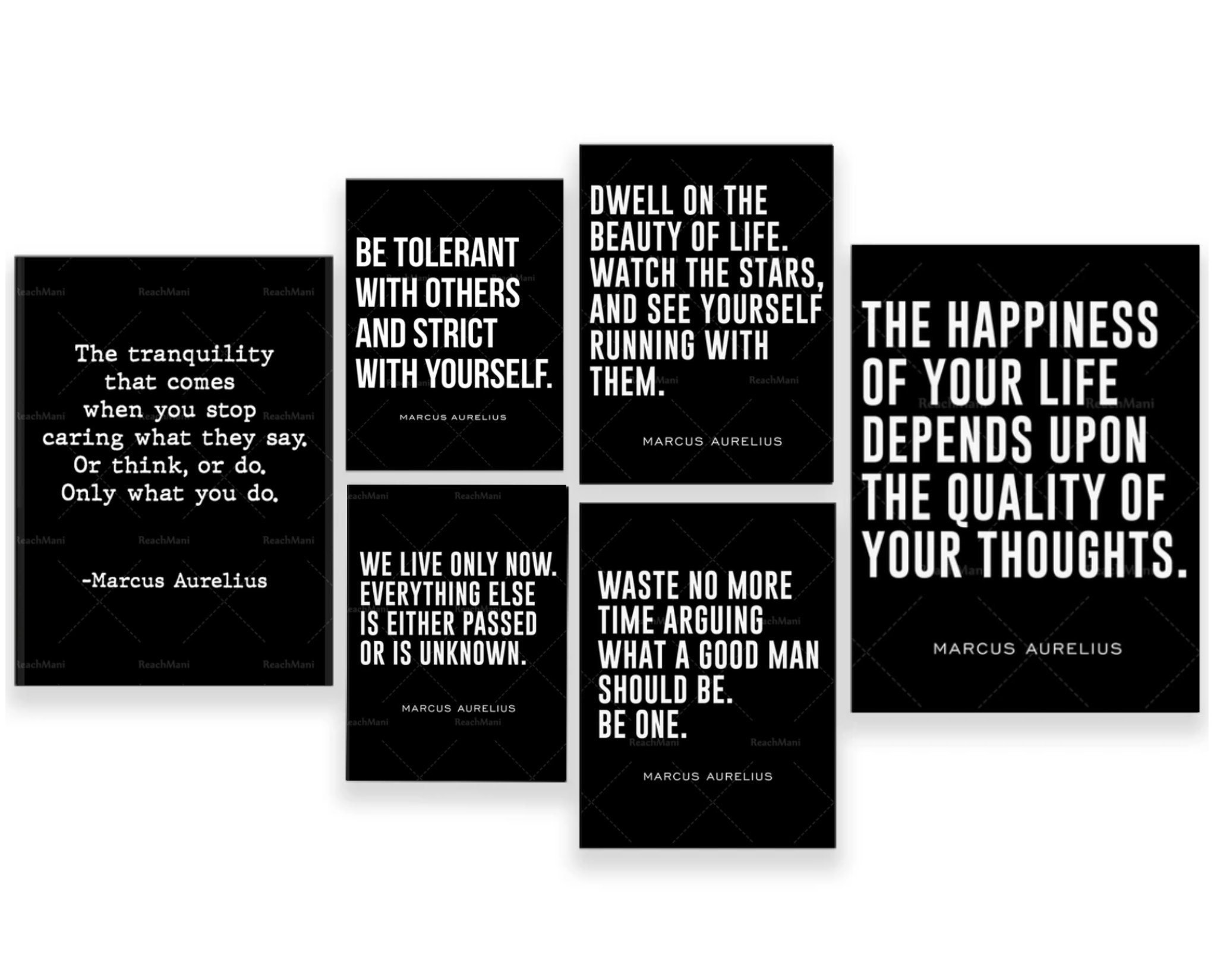 Marcus Aurelius Posters - Marcus Aurelius Stoicism Quotations Poster ...