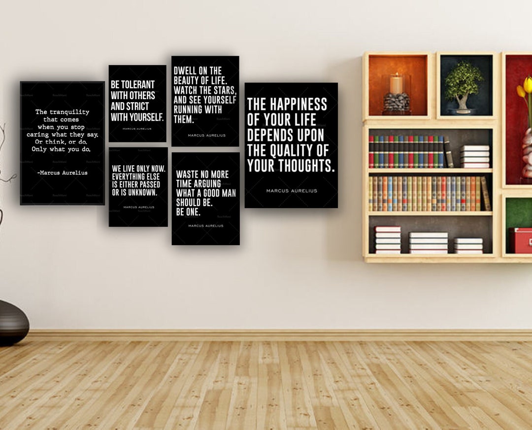 Marcus Aurelius Posters - Marcus Aurelius Stoicism Quotations Poster ...