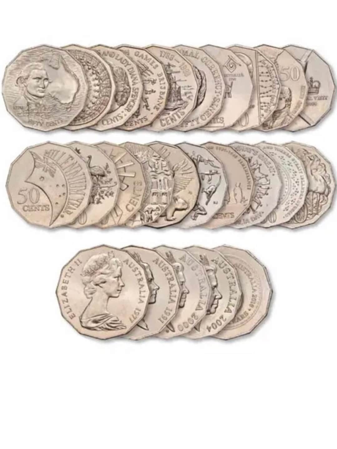 Fifty Cents Collection X10 Coins - Etsy Australia