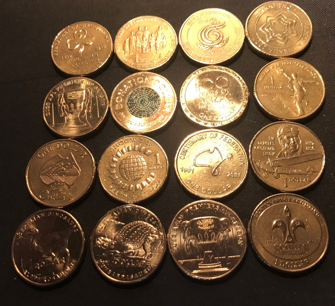 Low Mintage Rare Australian One Dollar Coin Set X15 Bulk Bye - Etsy