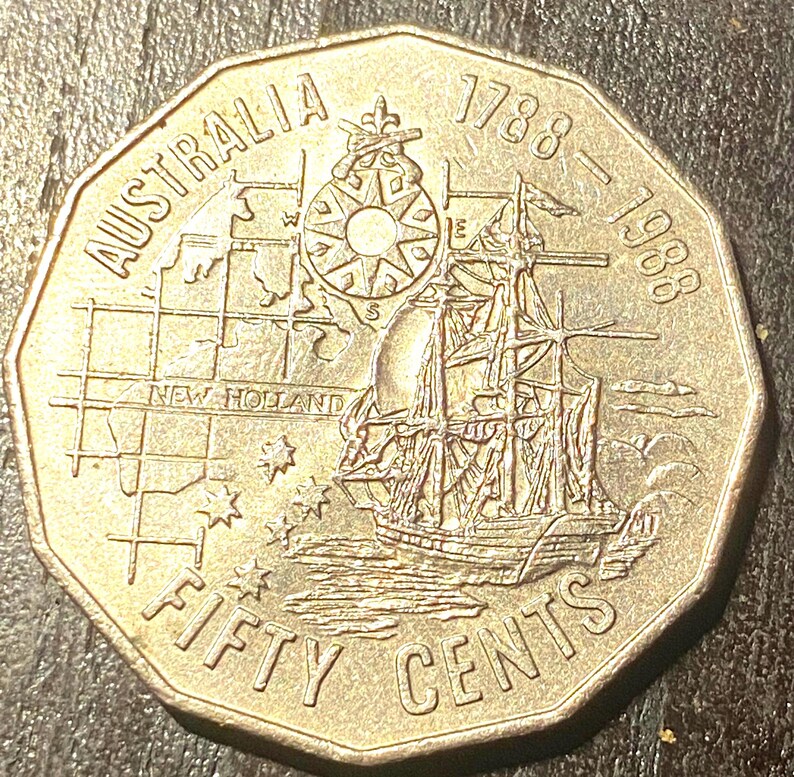 1788-1988 Australian Fifty Cents - Etsy