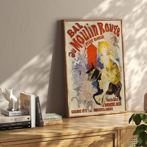 Vintage Art Moulin Rouge Ad Poster Paris Cabaret Art Print Vintage ...