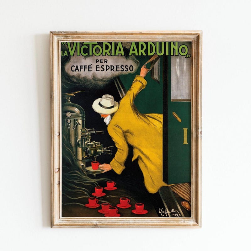 French Coffee Ad Poster - Etsy