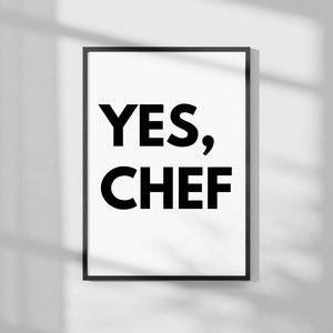 Yes, Chef Poster the Bear TV Show Poster Fun Kitchen Wall Art Trendy ...