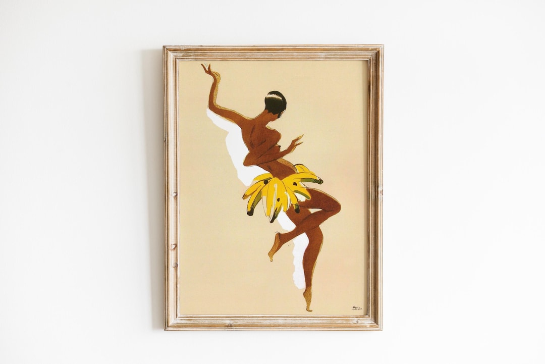 Jos phine Baker Banana Skirt Print 1920s Paris Vintage Poster digital jos-phine-baker-banana-skirt-print-1920s-paris-vintage-poster-digital