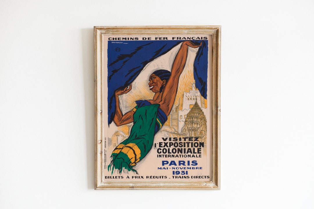 Black Woman Art Vintage French Poster Ad Paris Travel Poster French ...
