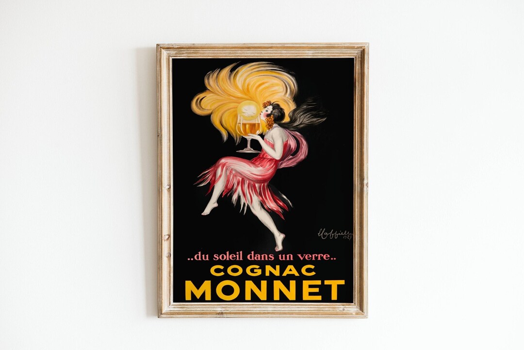 Vintage French Brandy Ad Poster: 1920s Flapper Art (digital Download ...
