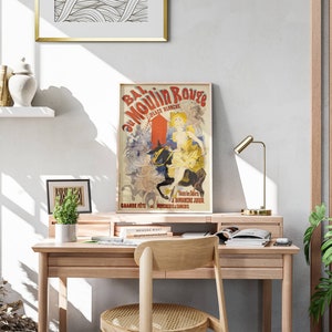 Vintage Art Moulin Rouge Ad Poster Paris Cabaret Art Print Vintage ...