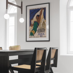 Black Woman Art Vintage French Poster Ad Paris Travel Poster French ...