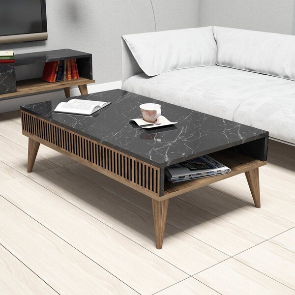 Low Black Coffee Table - Etsy
