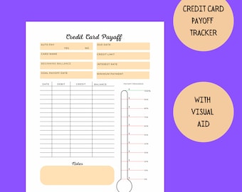 Credit Card Tracker - Etsy