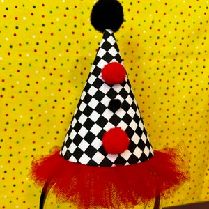 Clown Hat Birthday Party Hat Headband Clown Costume Clowncore ...
