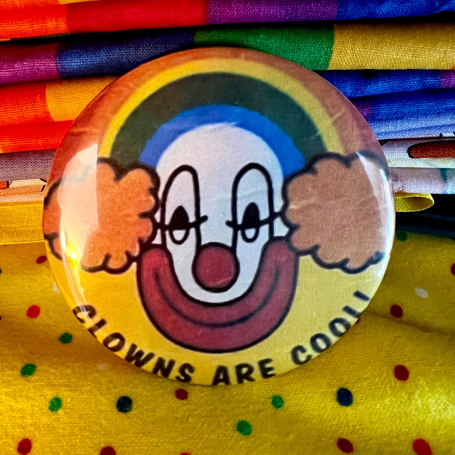 Clown Button Pin Happy Vintage Clown Sticker Clowncore Accessories - Etsy