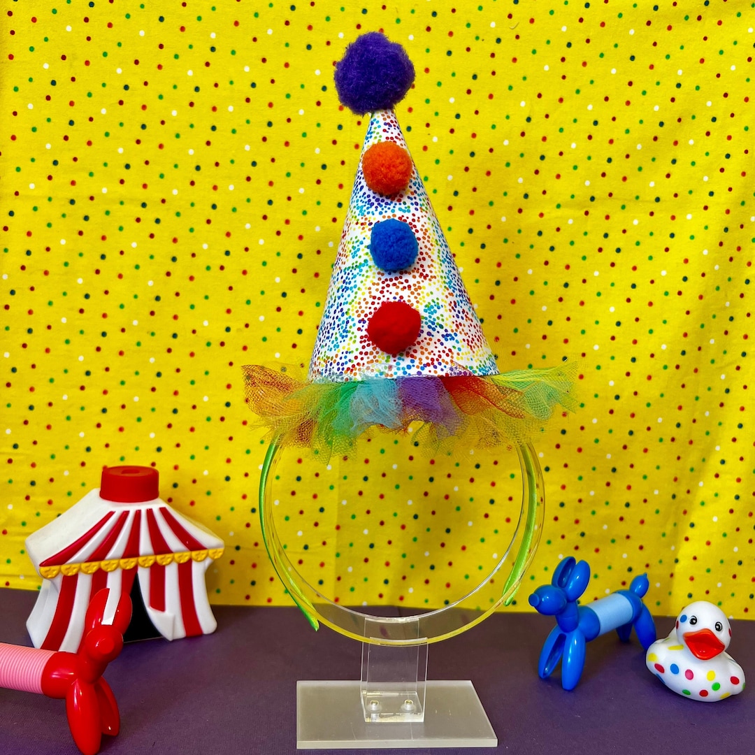 Clown Hat Birthday Party Hat Headband Clown Costume Clowncore ...