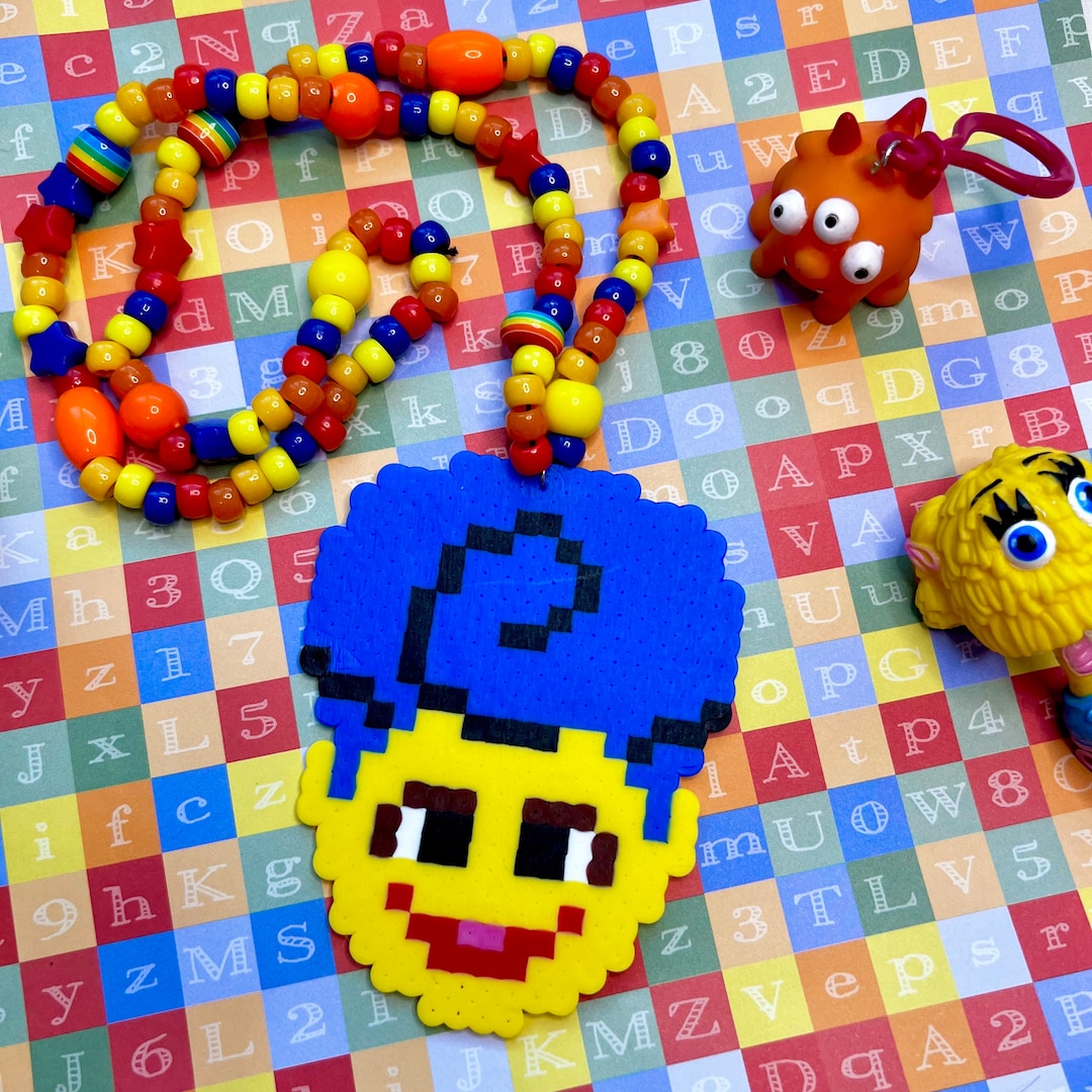 Handmade Wally Darling Welcome Home Puppet Show Beaded Kandi Necklace ...