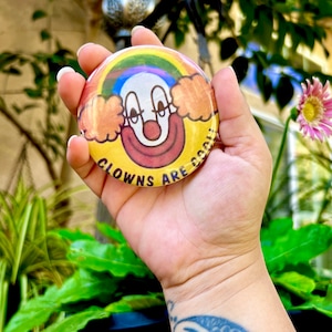 Clown Button Pin Happy Vintage Clown Sticker Clowncore Accessories - Etsy