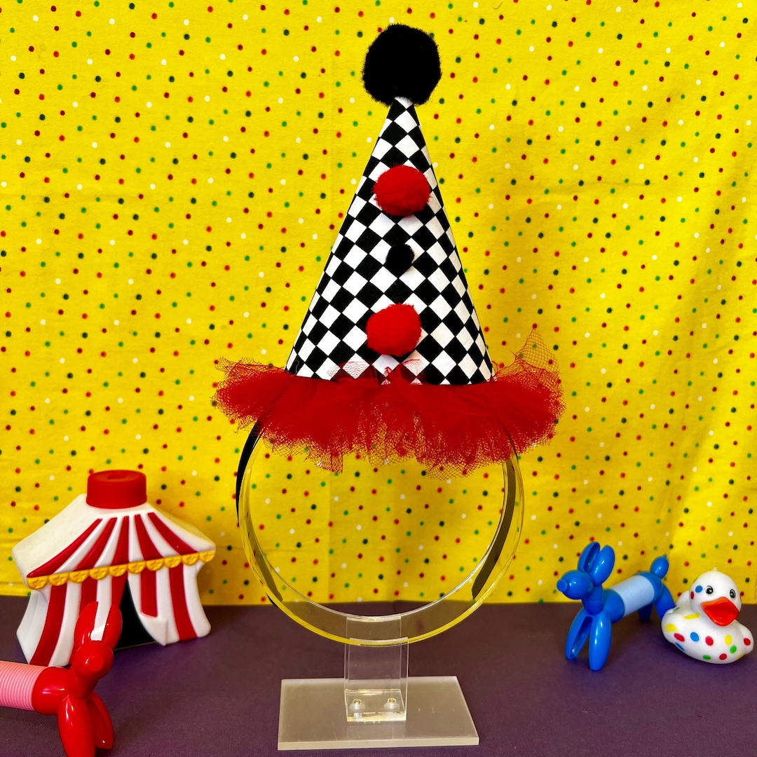 Clown Hat Birthday Party Hat Headband Clown Costume Clowncore ...