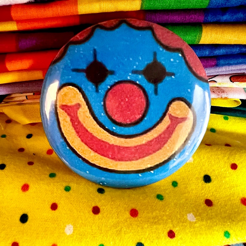 Clown Button Pin Happy Face Clowncore Accessories - Etsy