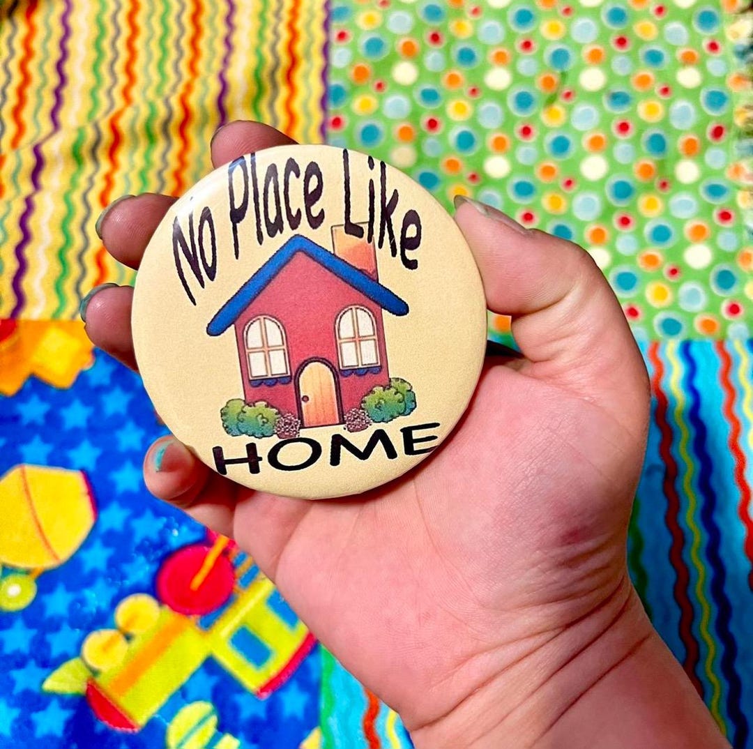 Welcome Home Wally Darling Pin Large Home Button - Etsy
